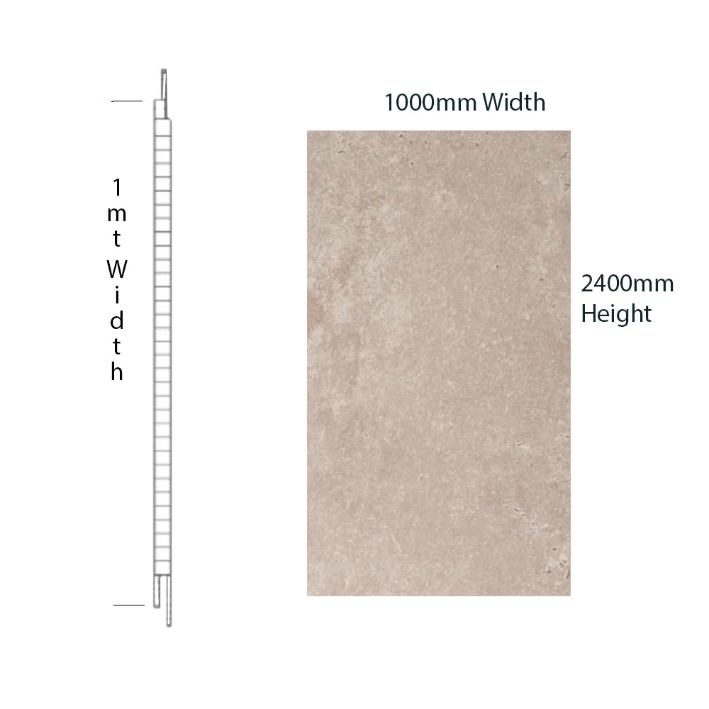 Beige Concrete Matt PVC Panels - 2.4m x 1m Warm Industrial Cladding ...