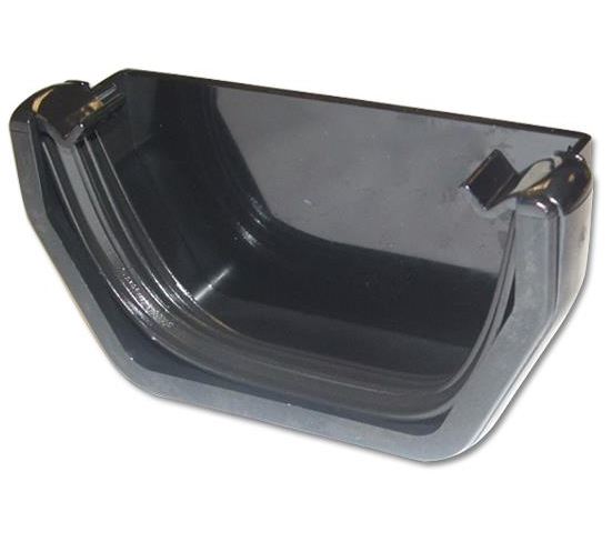FloPlast Black Square Gutter External Stop End | Fast UK Delivery – The ...