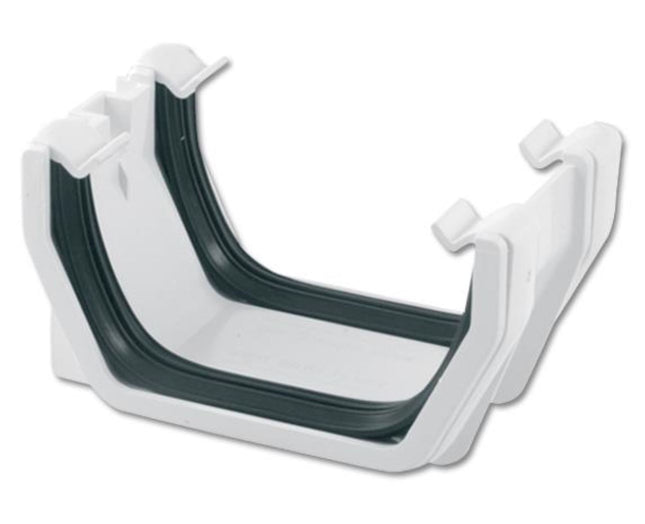White FloPlast Square Line Guttering | 114mm Profile | Fast Delivery ...